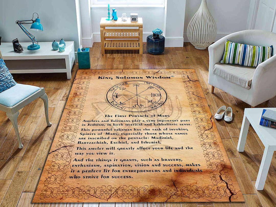 King Solomon's Seal Rug, Seal of Solomon Rug, Area Rug, Popular Rug ...