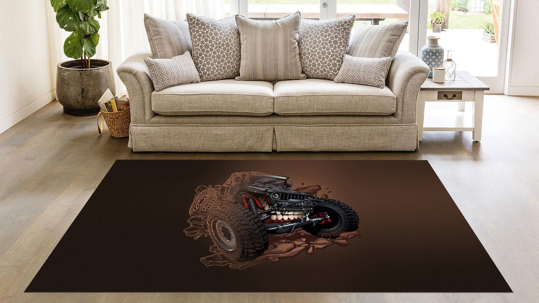 Off Road Car Rug, off Road Car Graphic Design, Monster Truck Rug ...