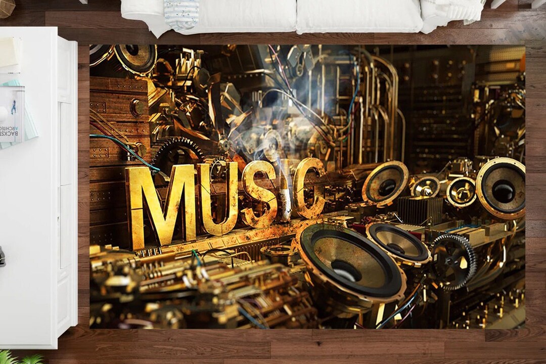 Music Rug, Music Room Rug, Music Wheel Rug, Music Written Rug, Popular ...
