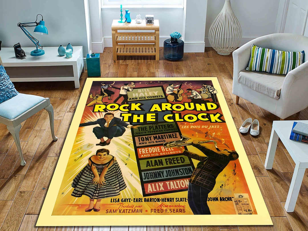 Rock Around the Clock Rug, Bill Haley Rug, Heavy Metal Rug, Rock'n Roll ...