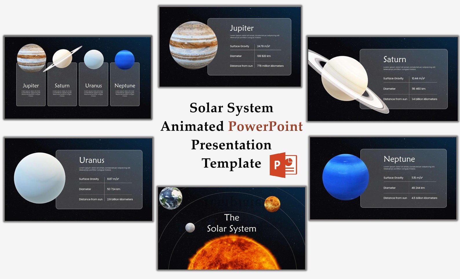 Solar System 3D Animated Powerpoint Presentation Template | Digital ...