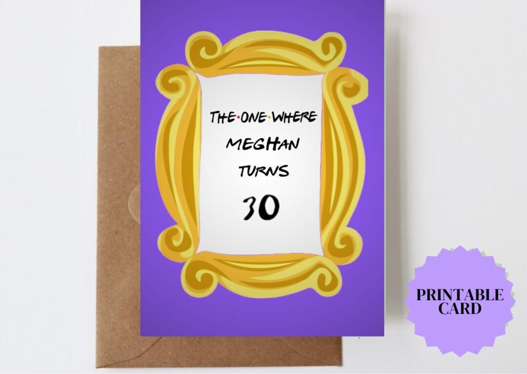 FRIENDS Birthday Card | Customizable "the One Where You Turn Thirty ...
