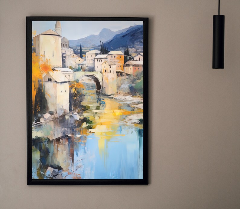 Mostar Wall Art, Mostar Bosnia Canvas and Poster Print , Mostar Photo ...