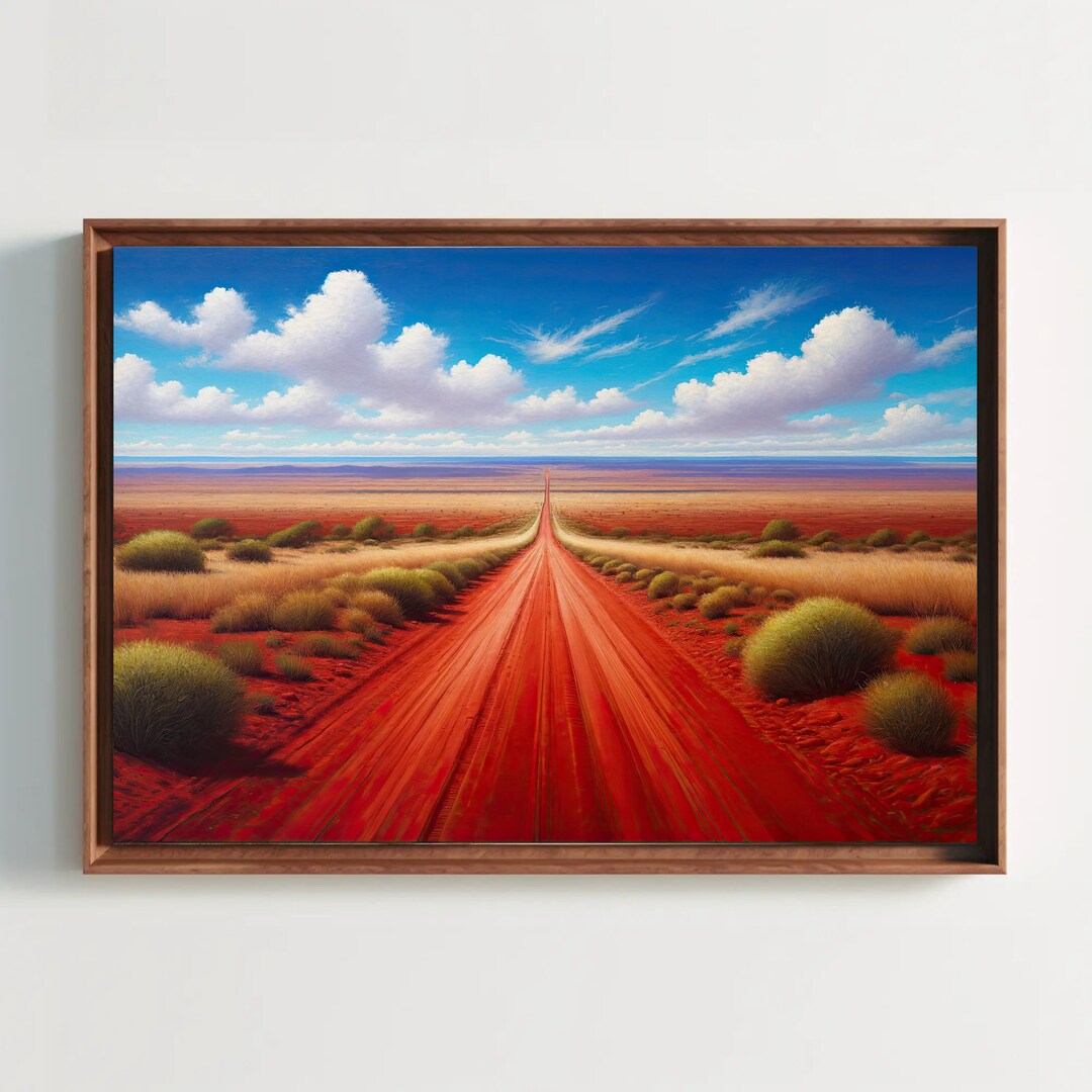 Outback Road Canvas Painting, Framed Print, Australian Landscape Decor ...