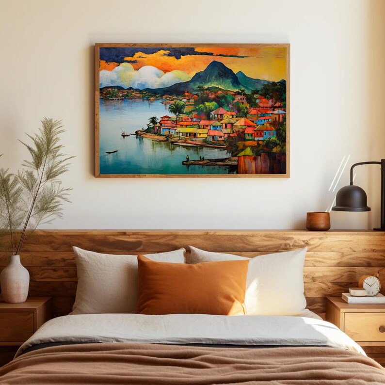 Guatapé Wall Art, Large Canvas Print, Guatape Poster, Guatape Painting ...