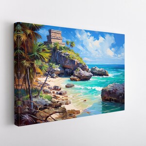 Tulum Wall Art, Large Canvas Print, Tulum Poster, Tulum Painting, Tulum ...