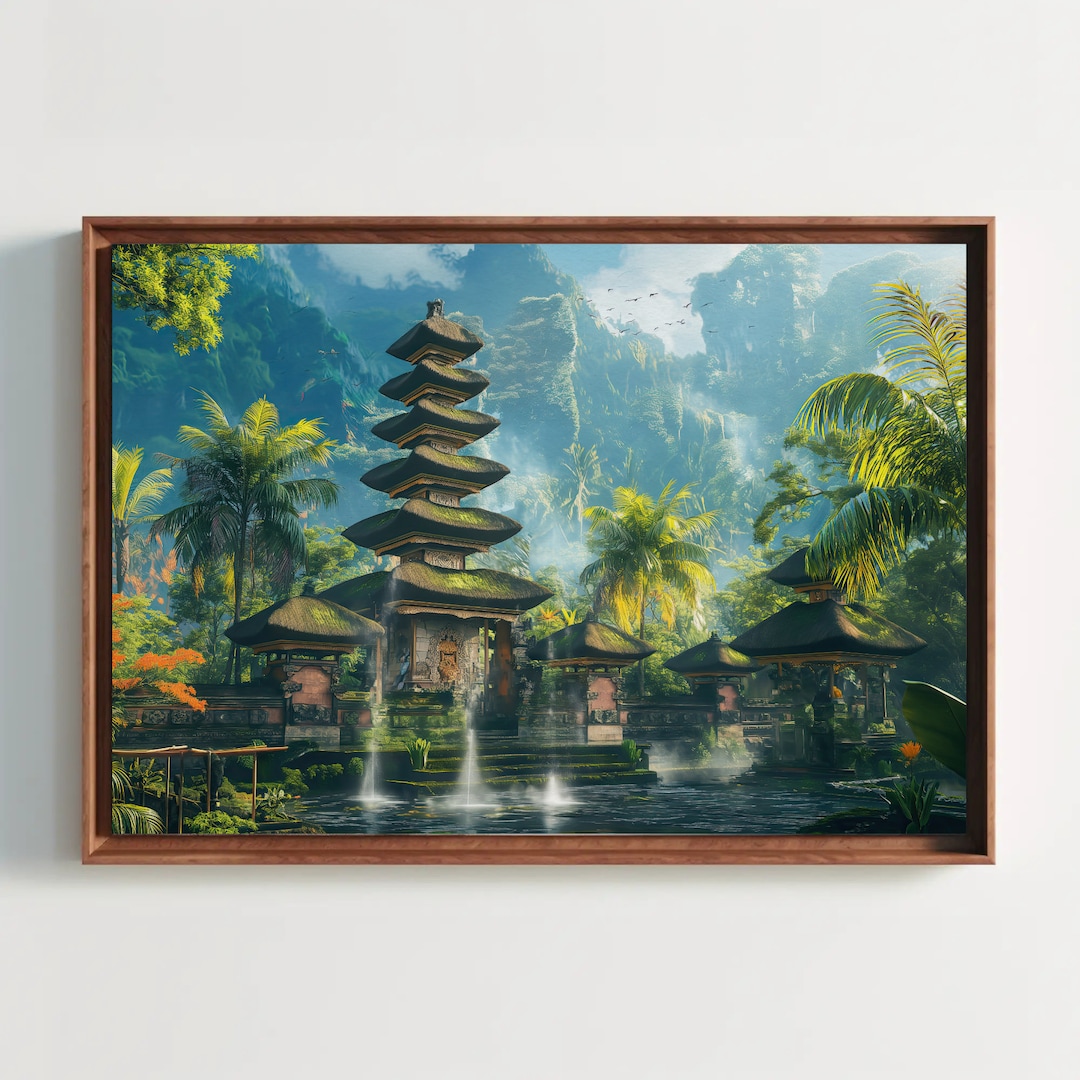 Bali Wall Art Large Canvas Bal Painting Indonesia Wall Decor Ready to ...