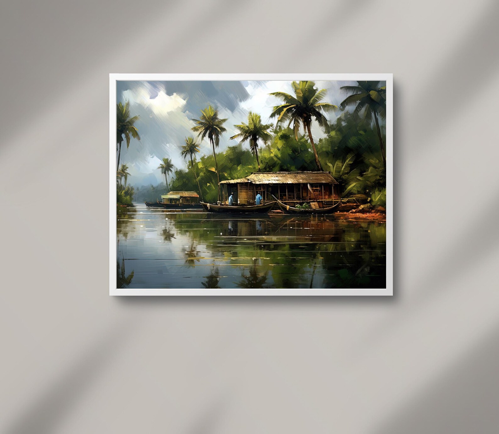 Kerala Backwaters Canvas Print, South Indian Home Decor - Etsy