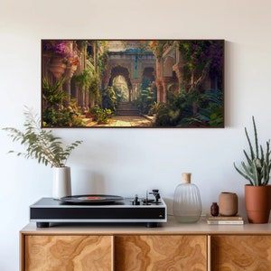 Indian Haweli Courtyard Wall Art | Indian Painting | Canvas Wall Art ...