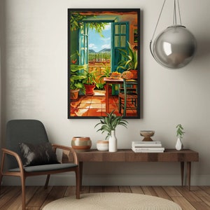 Puerto Rican Kitchen Print - Caribbean Wall Art Decor - Green Plants ...