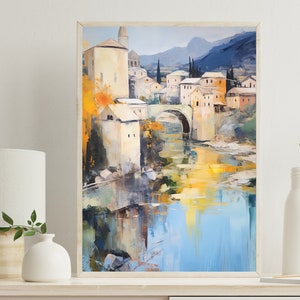 Mostar Wall Art, Mostar Bosnia Canvas and Poster Print , Mostar Photo ...
