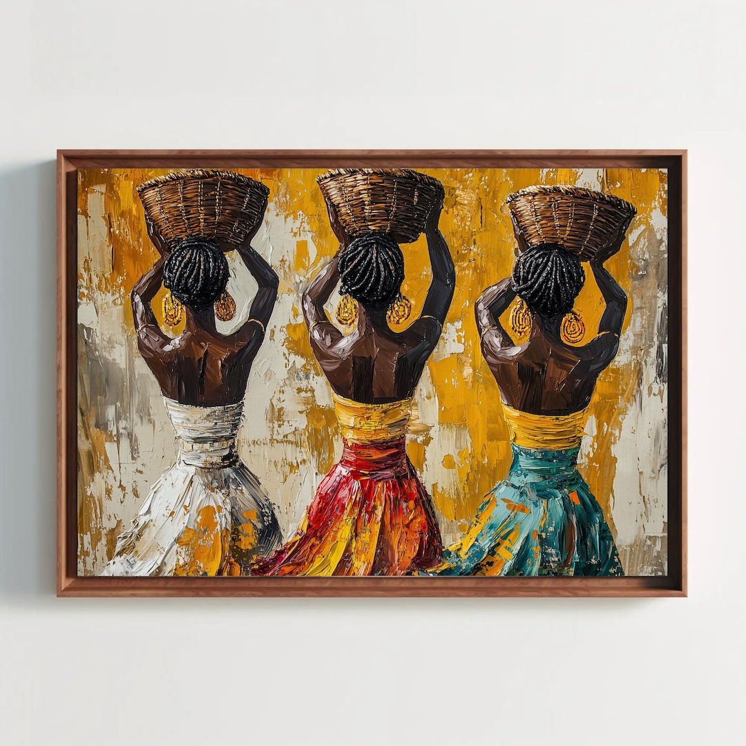 African Women Canvas Print, Extra Large Afro-boho Wall Art - Etsy