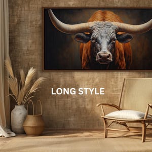 Texas Long Horn Large Wall Art, Rustic Cowboy Home Decor, Southwestern ...