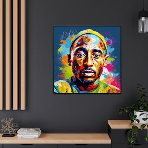 Tupac Pop Art Tupac Framed Poster Tupac Canvas Wall Art - Etsy
