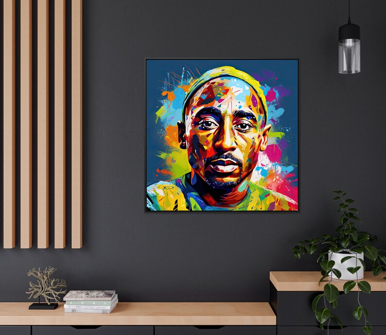 Tupac Pop Art Tupac Framed Poster Tupac Canvas Wall Art - Etsy
