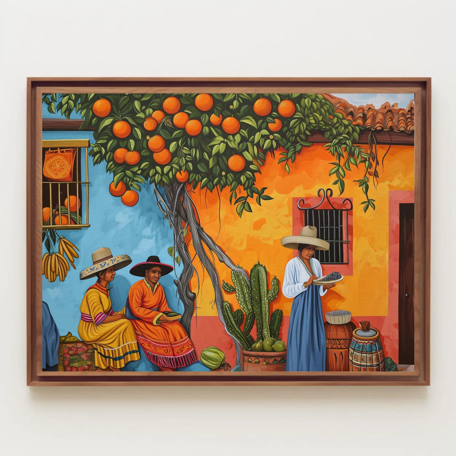 Traditional Mexican Home Art – Colorful Culture Painting, Mexican ...