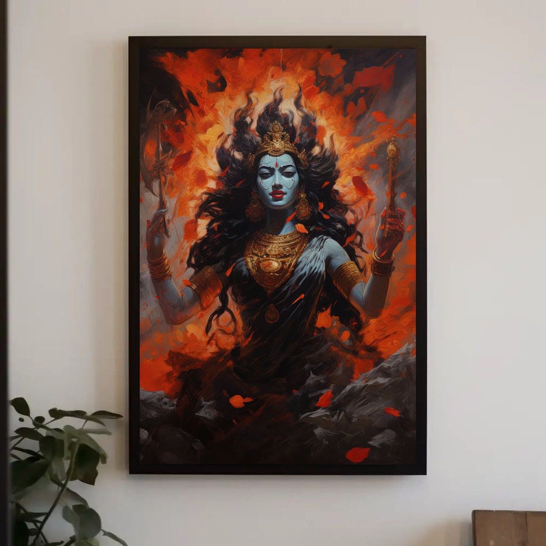 Kali Hindu Goddess Canvas Print, Divine Feminine Kali Mata, Maa Kali ...