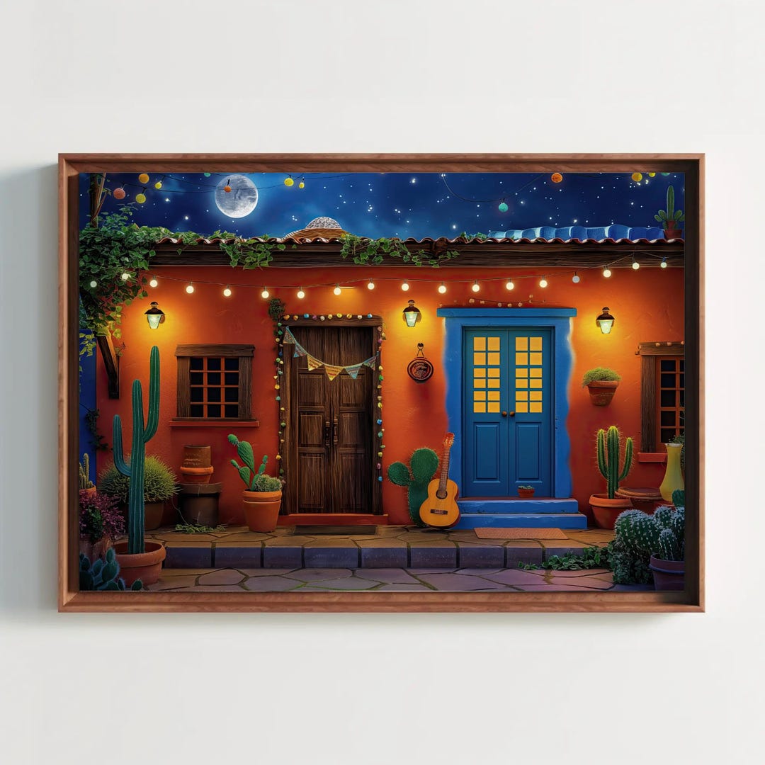Mexican Fiesta Party Home Canvas | Vibrant Celebration Wall Art ...