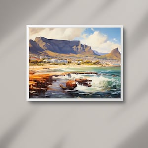 Cape Town South Africa Canvas Print, Capetown Artwork, South Africa ...