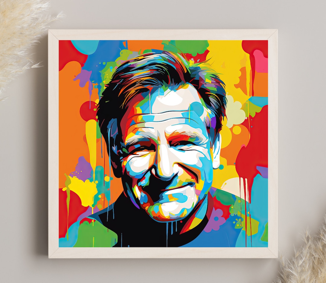 Robin Williams Pop Art Canvas, Robin Williams Framed Print, Robin ...