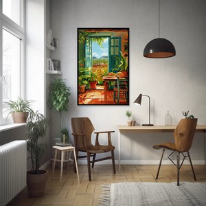 Puerto Rican Kitchen Print - Caribbean Wall Art Decor - Green Plants ...