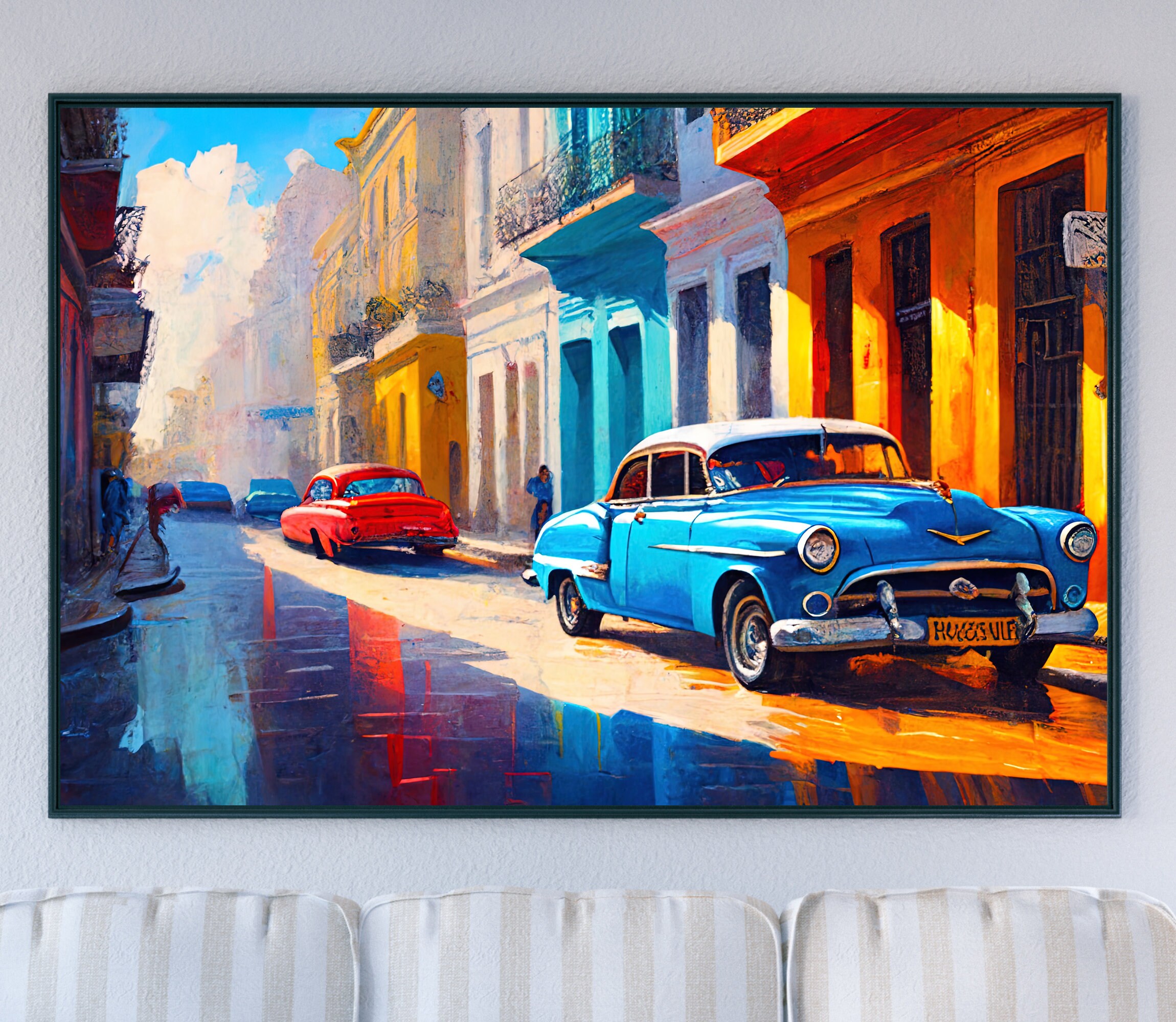 Cuba Art - Havana Art - Cuban Art Canvas - Havana Print - Old Havana ...