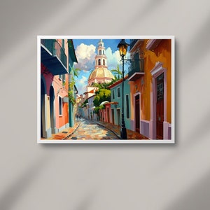 Puerto Rico Canvas Old San Juan Art Original Oil Painting - Etsy