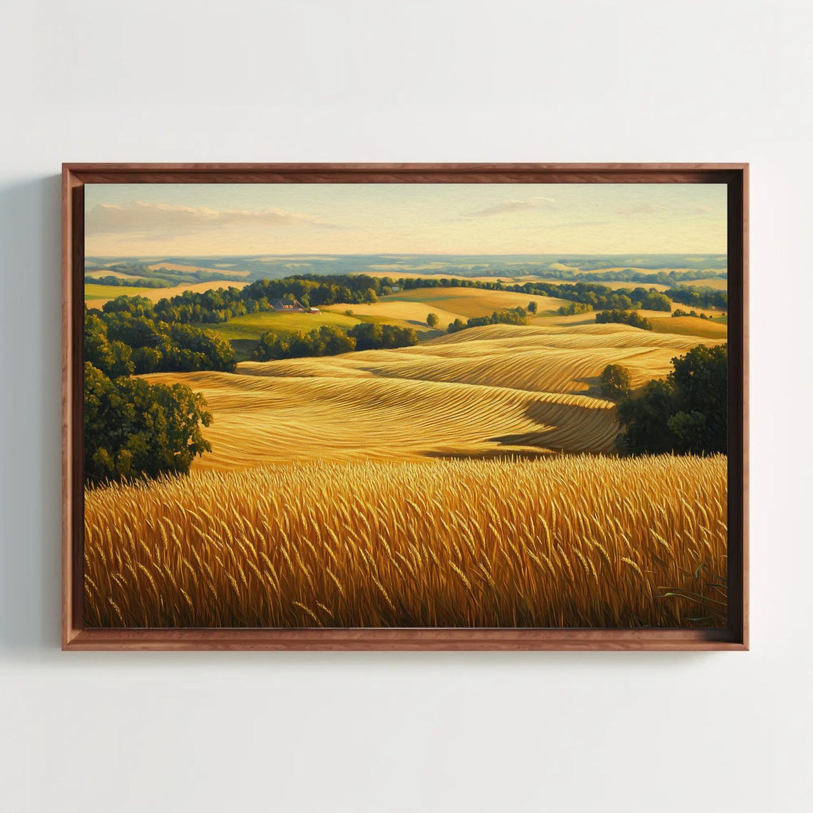 Kansas Wheat Fields Canvas Print | Rustic Farmhouse Wall Art - Etsy