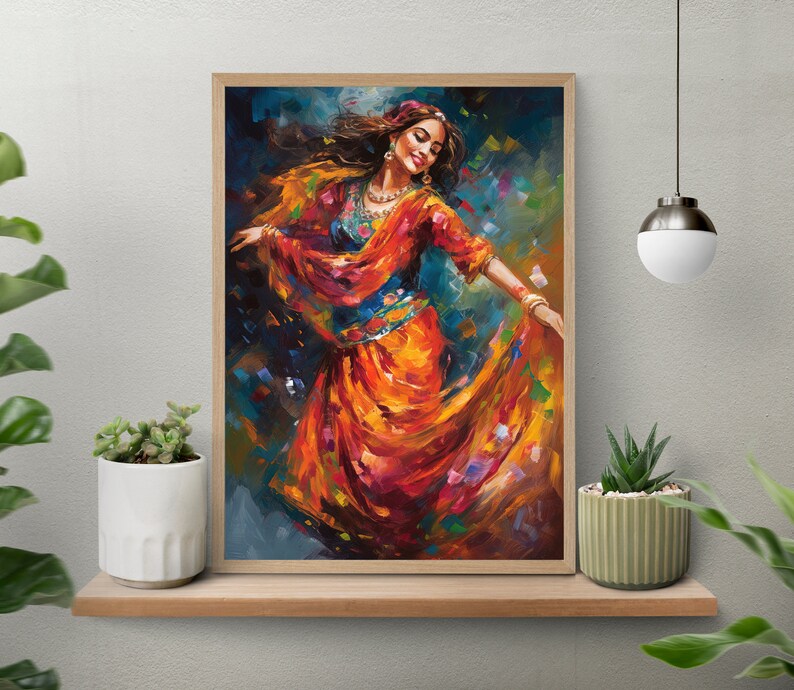 Traditional Folk Dance Indian Painting Indian Wall Art - Etsy