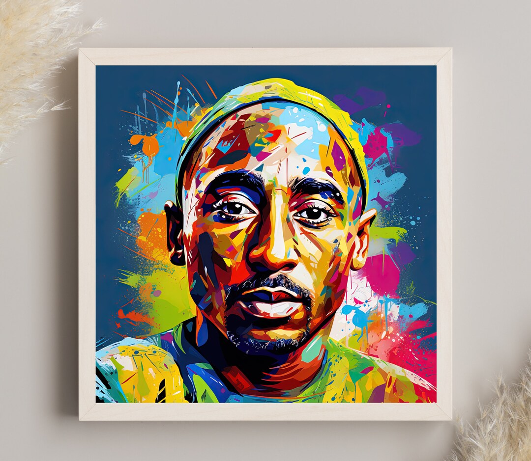 Tupac Pop Art Tupac Framed Poster Tupac Canvas Wall Art Tupac Poster ...