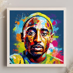 Tupac Pop Art Tupac Framed Poster Tupac Canvas Wall Art - Etsy