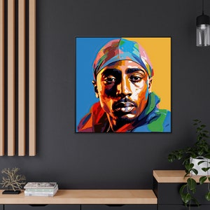 Tupac Shakur Pop Art Canvas, Tupac Framed Print, Tupac Wall Art, Tupac ...