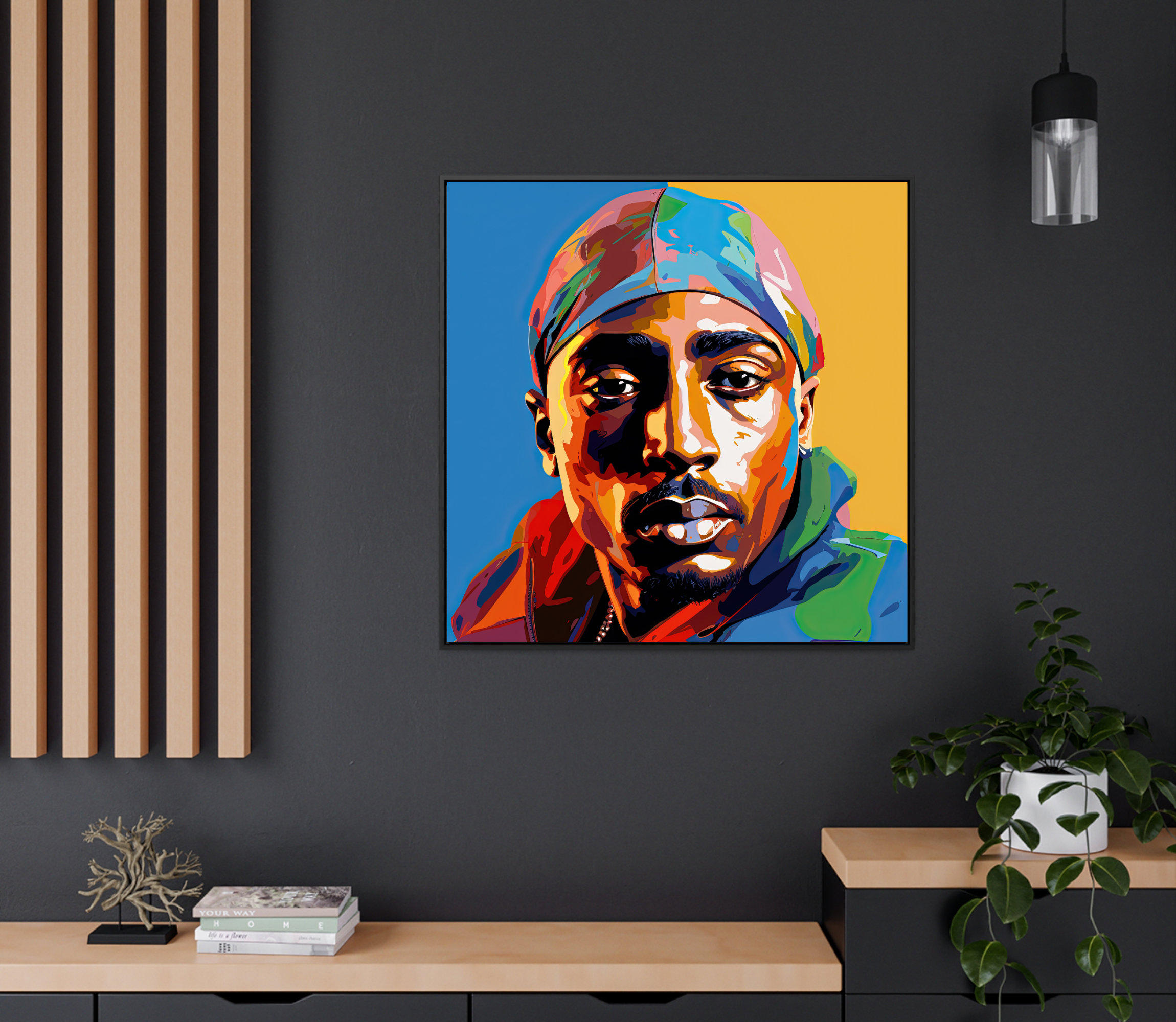 Tupac Shakur Pop Art Canvas Tupac Framed Print Tupac Wall - Etsy
