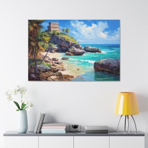 Tulum Wall Art, Large Canvas Print, Tulum Poster, Tulum Painting, Tulum ...