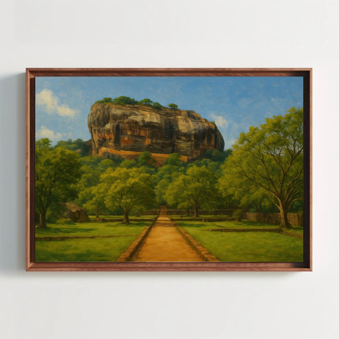 Sigiriya Rock Fortress Canvas Print – Sri Lanka Tropical Landscape Art ...
