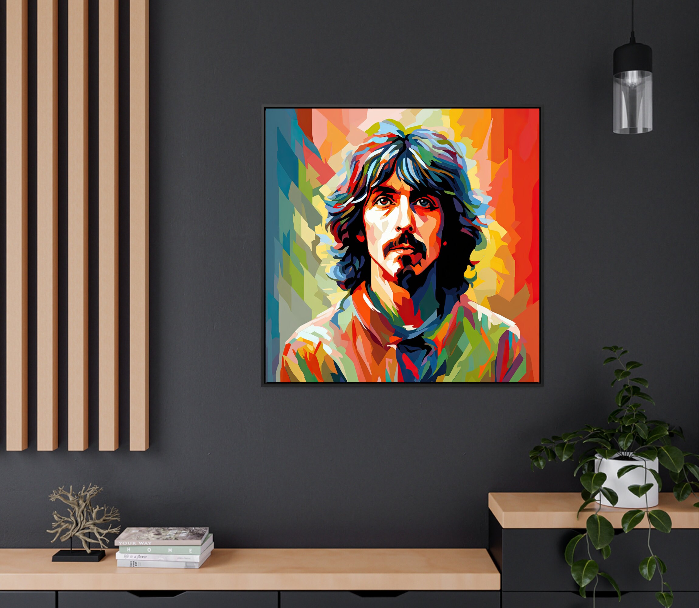 George Harrison Pop Art Canvas George Harrison Framed Print - Etsy