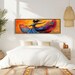 Traditional Indian Woman Dancing Panoramic Painting Canvas Print ...