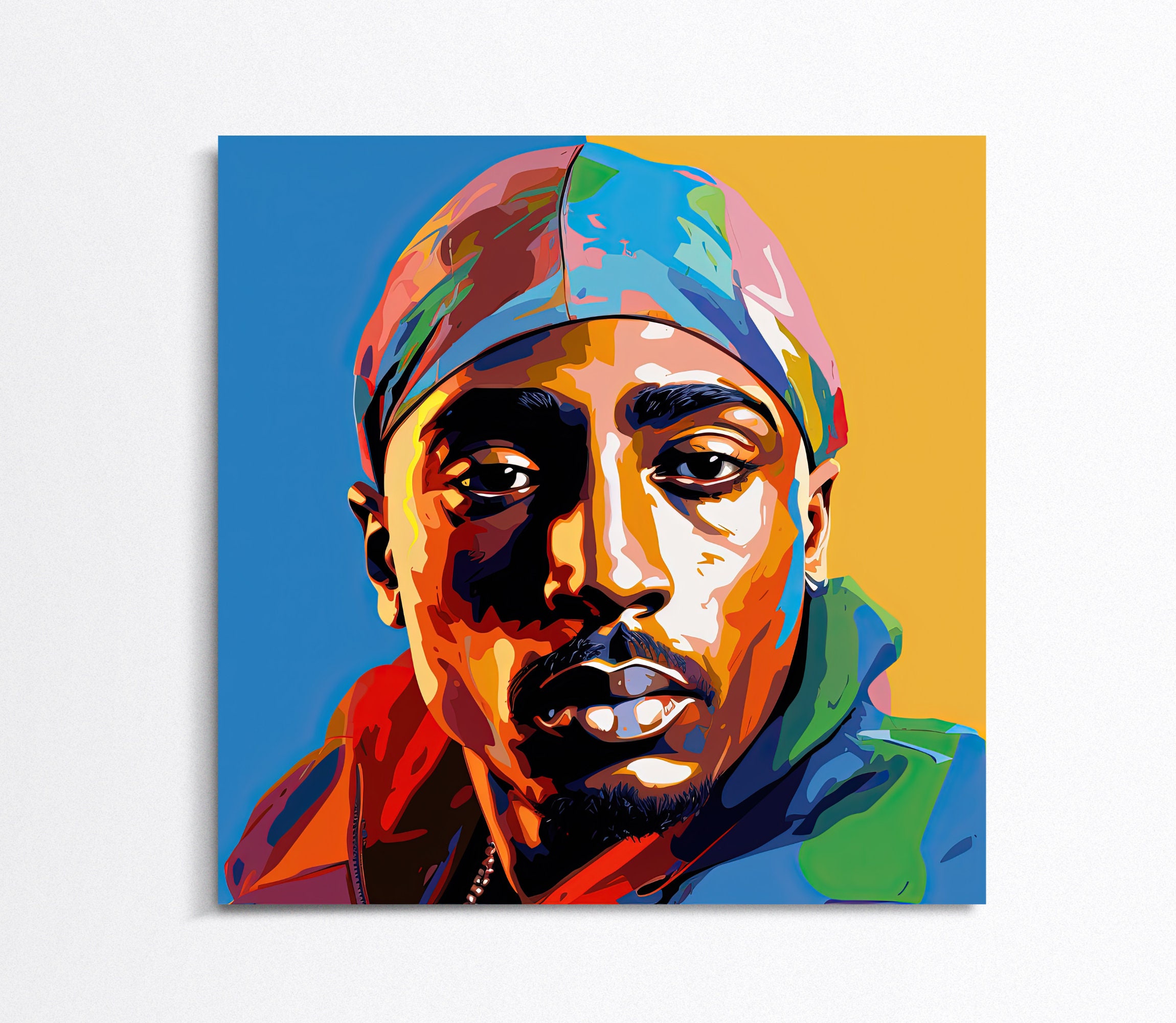 Tupac Shakur Pop Art Canvas Tupac Framed Print Tupac Wall - Etsy