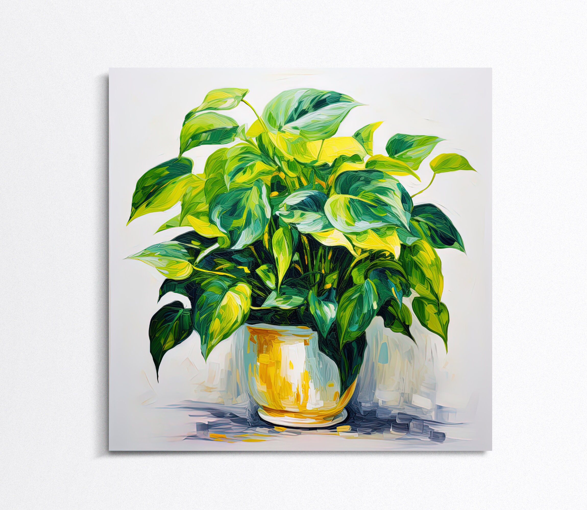 Pothos Art Print Pothos Plant Art Plant Wall Decor - Etsy