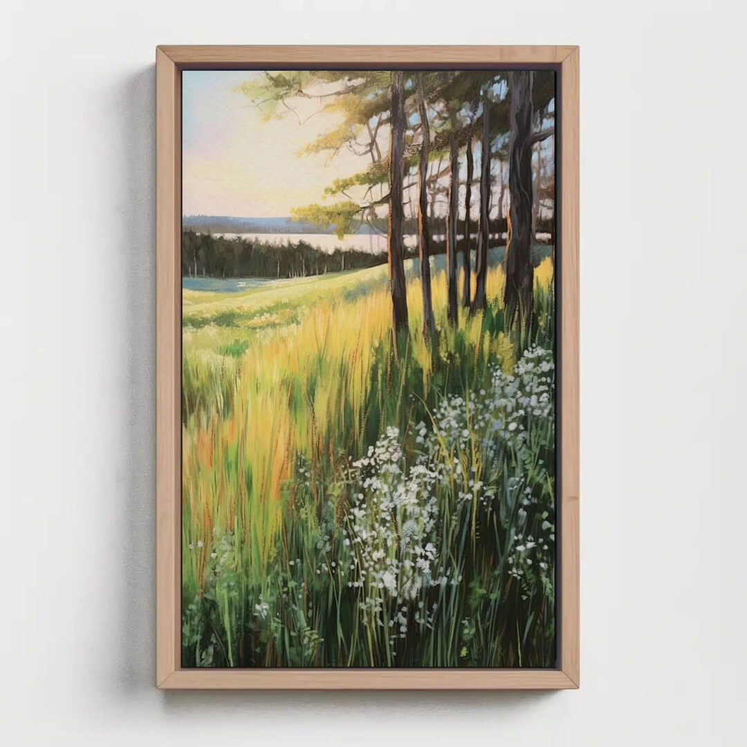Beautiful Spring Painting Canvas Wall Art, Nature Landscape Canvas ...