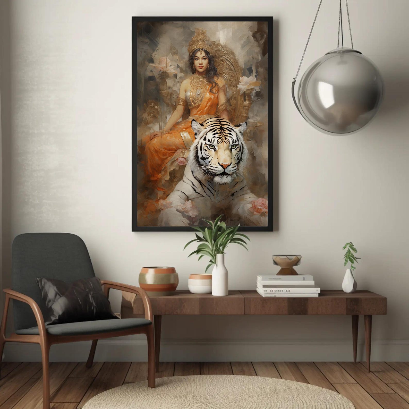 Durga Goddess Canvas Print: Hindu Wall Art, Indian Religious Decor - Etsy