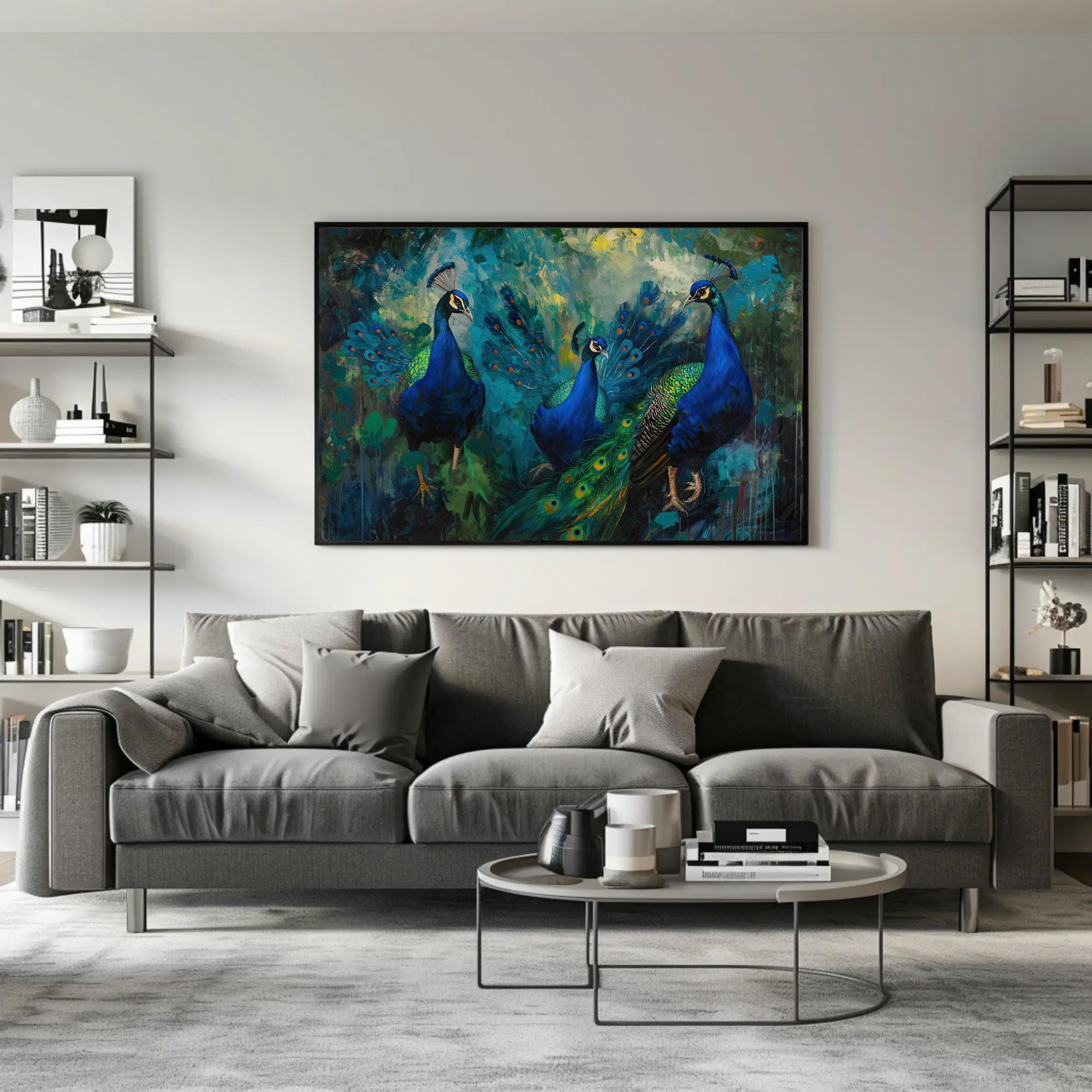 Peacock Canvas Print | Vibrant Indian Monsoon Wall Art - Etsy