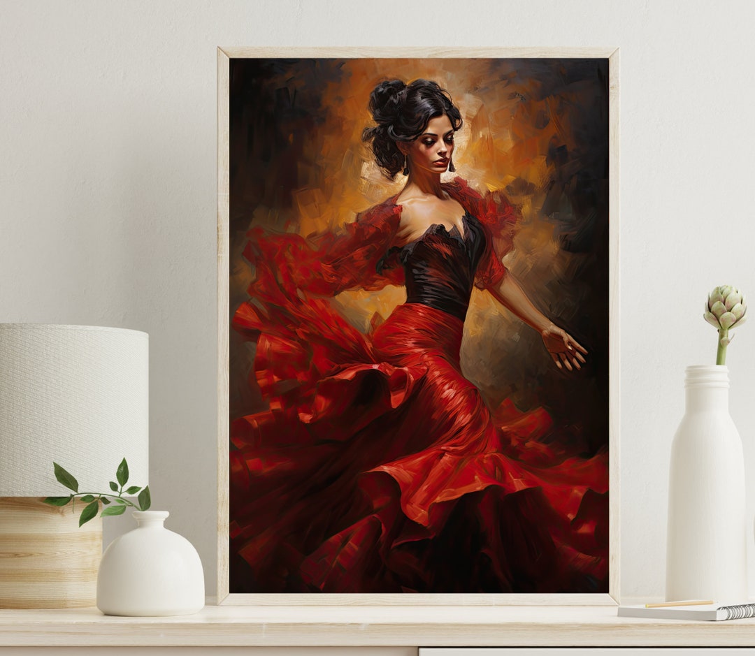 Flamenco Dance Wall Art Large Canvas Print Flamenco Poster - Etsy