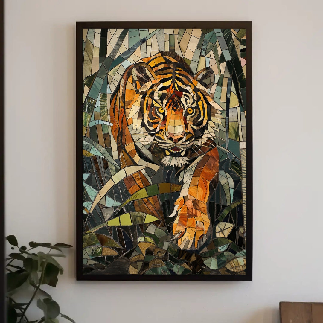 Tropical Tiger Enchanting Eyes Wall Art, Tropical Jungle Wall Art ...