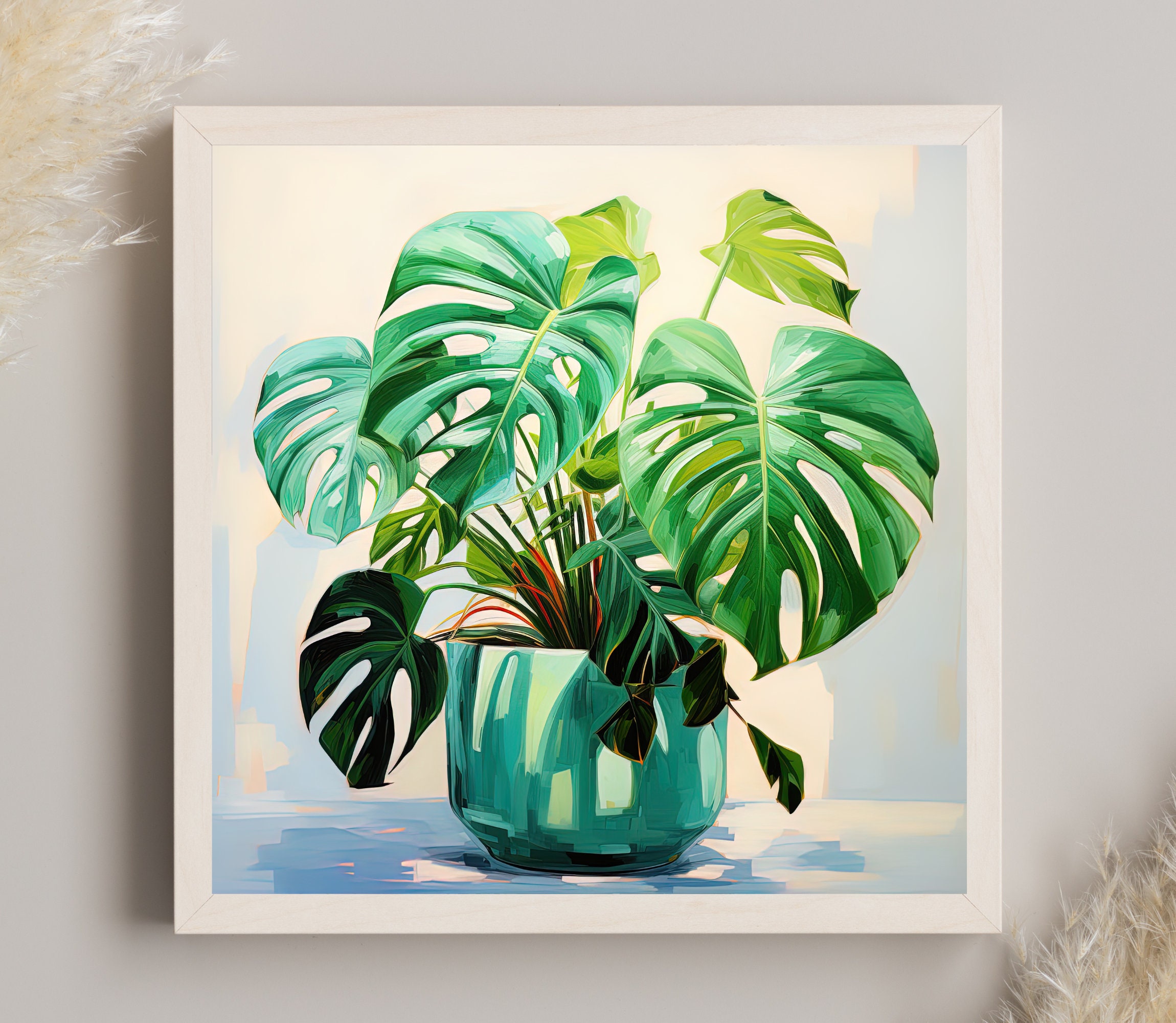 Monstera Deliciosa Art Print Monstera Deliciosa Plant Art - Etsy