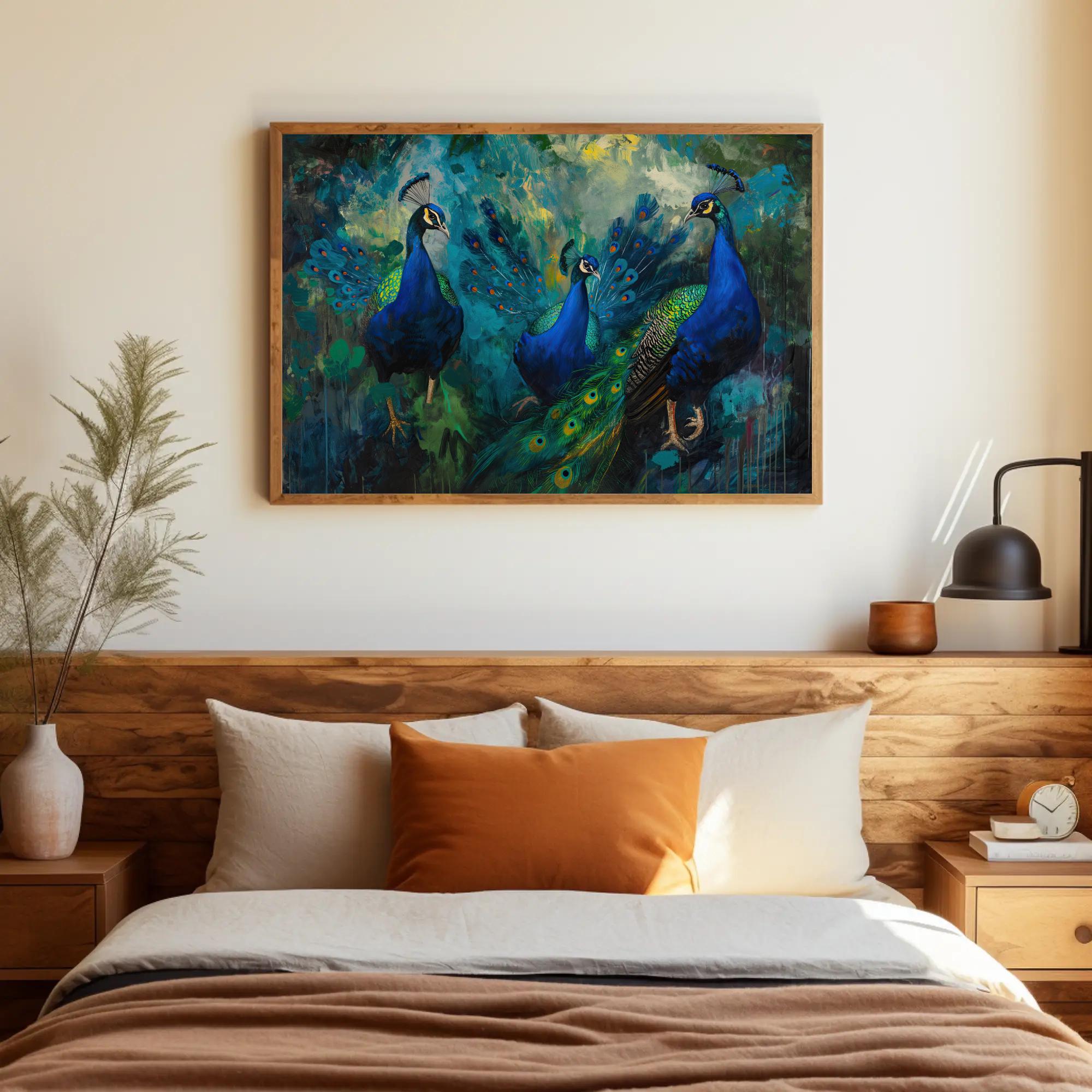 Peacock Canvas Print | Vibrant Indian Monsoon Wall Art - Etsy