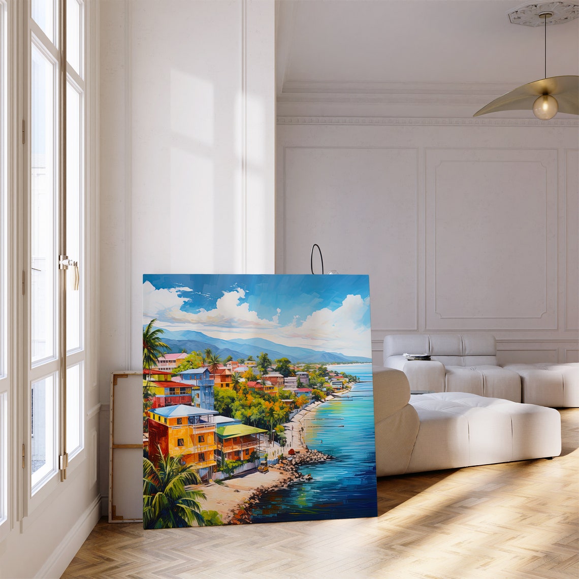 Kingston City Art Print, Kingston Jamaica Art, Jamaican Painting ...