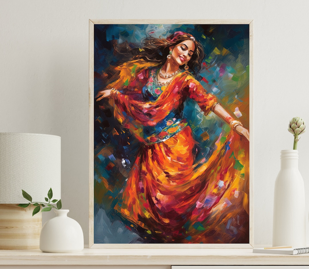 Dancing Indian Woman Painting