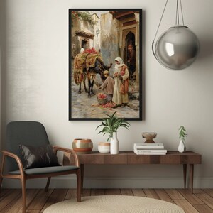 Arabian Street Wall Art, Canvas Print, Arab Wall Art, Arabic Painting ...