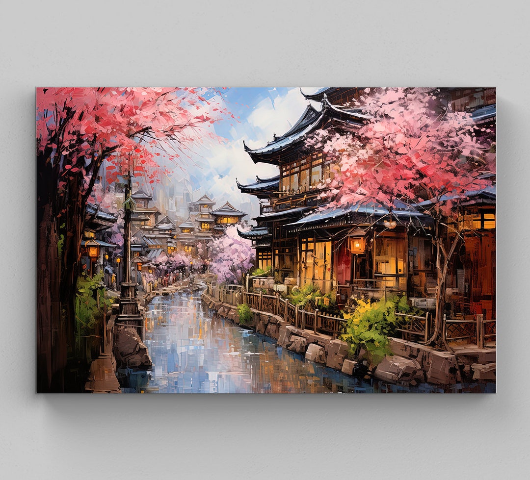 Kyoto Wall Art, Large Canvas Print, Kyoto Poster, Kyoto Painting, Kyoto ...